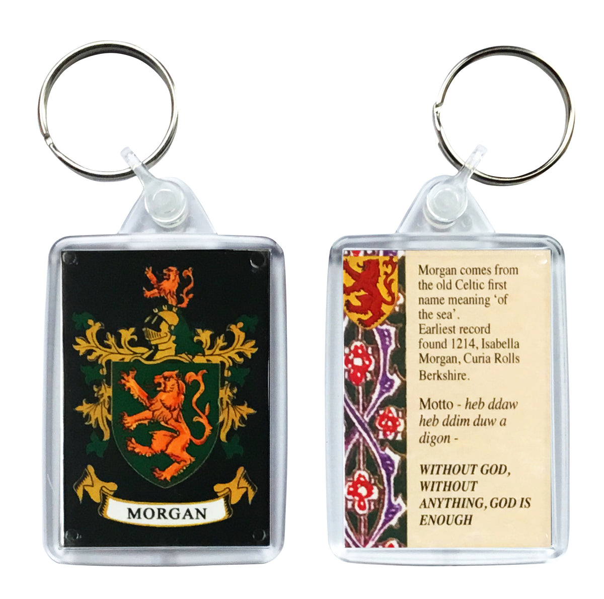 Morgan Coat of Arms Keyring - Heritage Gift – Personal Times