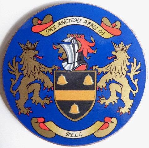 Heraldic Family Name Coaster - Bell – Personal Times